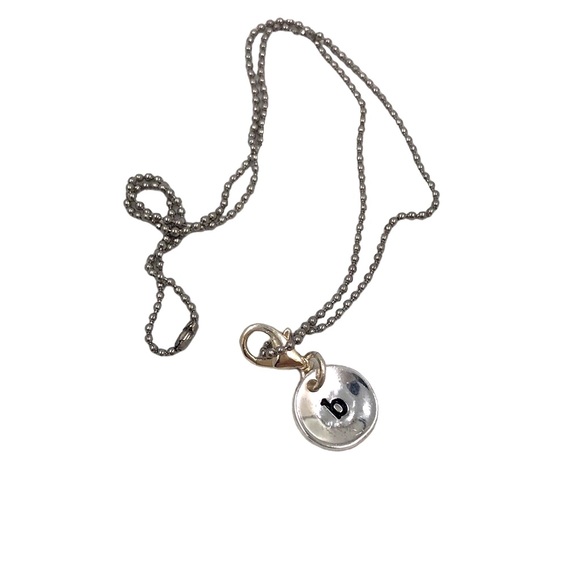 b charmed | Accessories | Bcharmed Stamped Circle Letter B Charmpendant ...